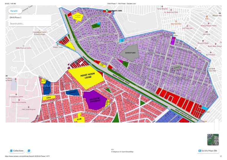 DHA Phase 1 Map | PDF