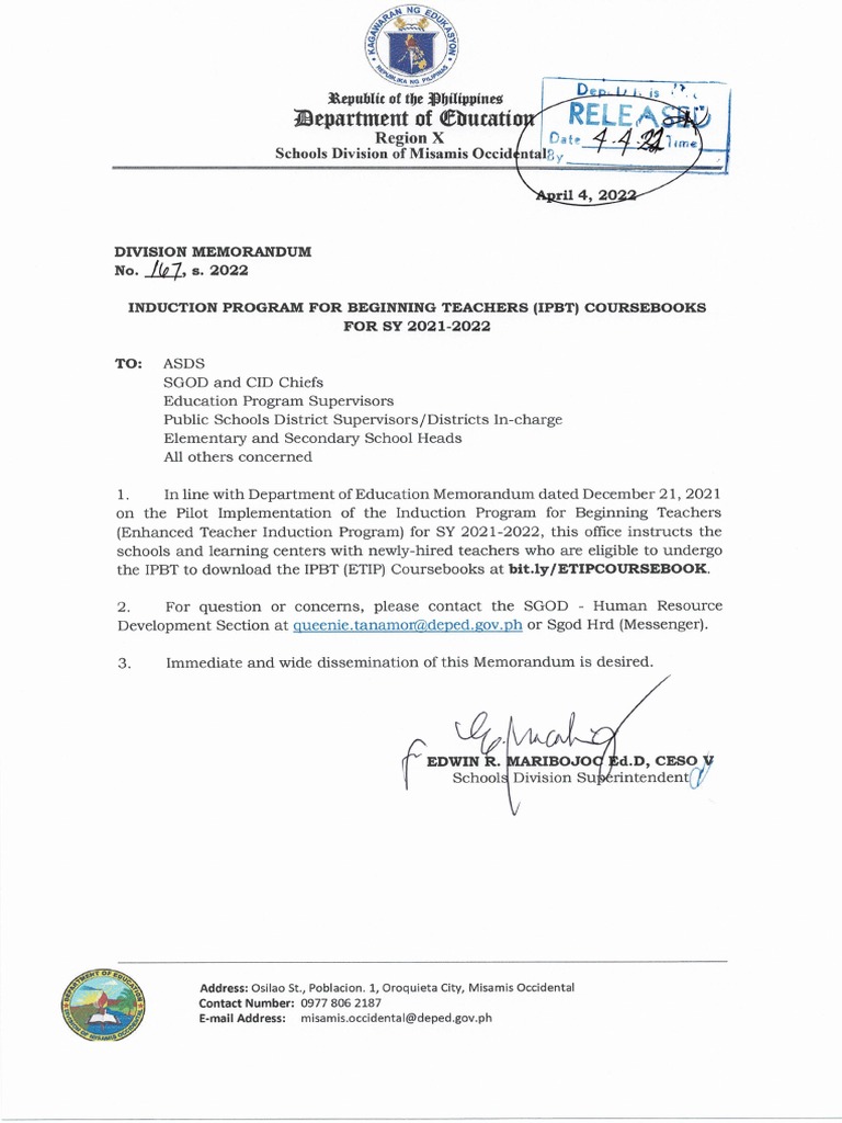 DepED Mis Occ - CCF - 000165 | PDF