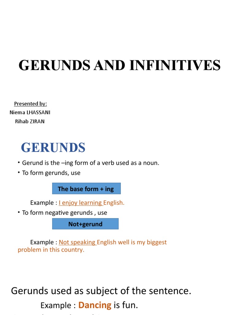 Gerunds and Infinitives | PDF | Verb | Language Mechanics