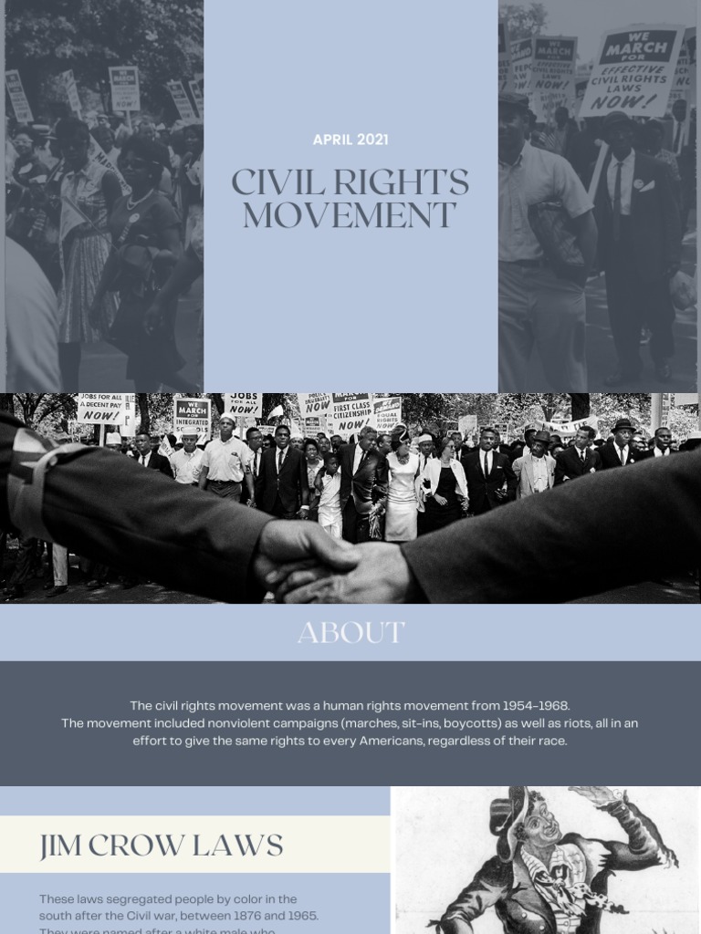 Civil Rights Movement | PDF | Brown V. Board Of Education | Jim Crow Laws