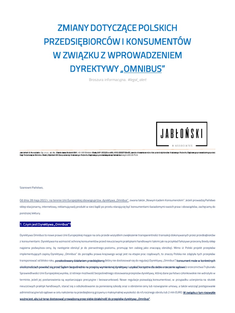 Broszura Omnibus | PDF