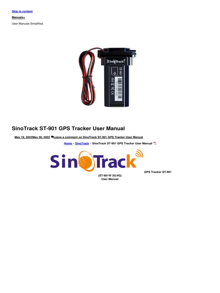 ST 901 Gps Tracker Manual | PDF | Information Age | Computing