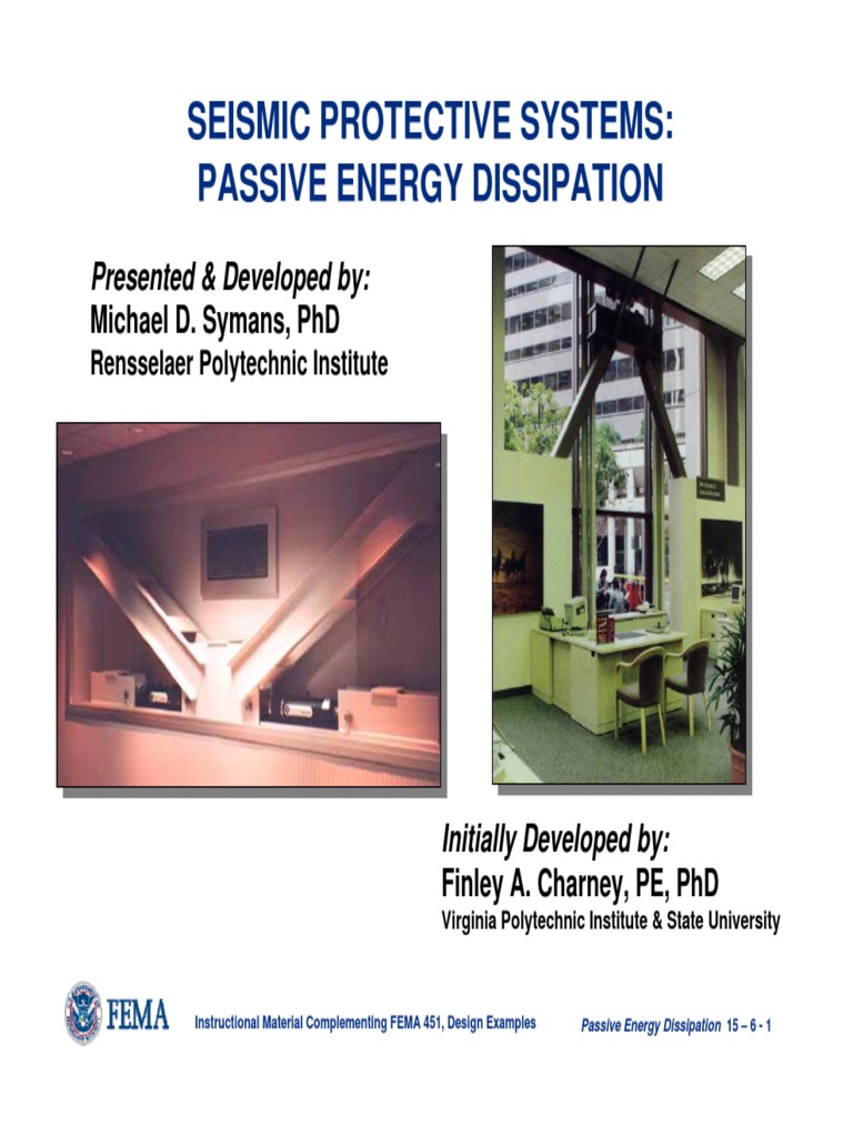 Passive Energy Dissipation in Seismic Design | PDF | Earthquake ...
