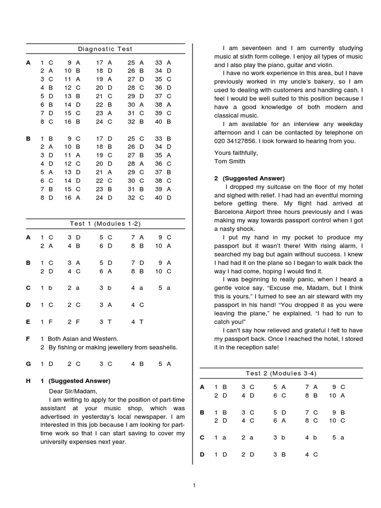 OnScreen B2+ Test Key | PDF