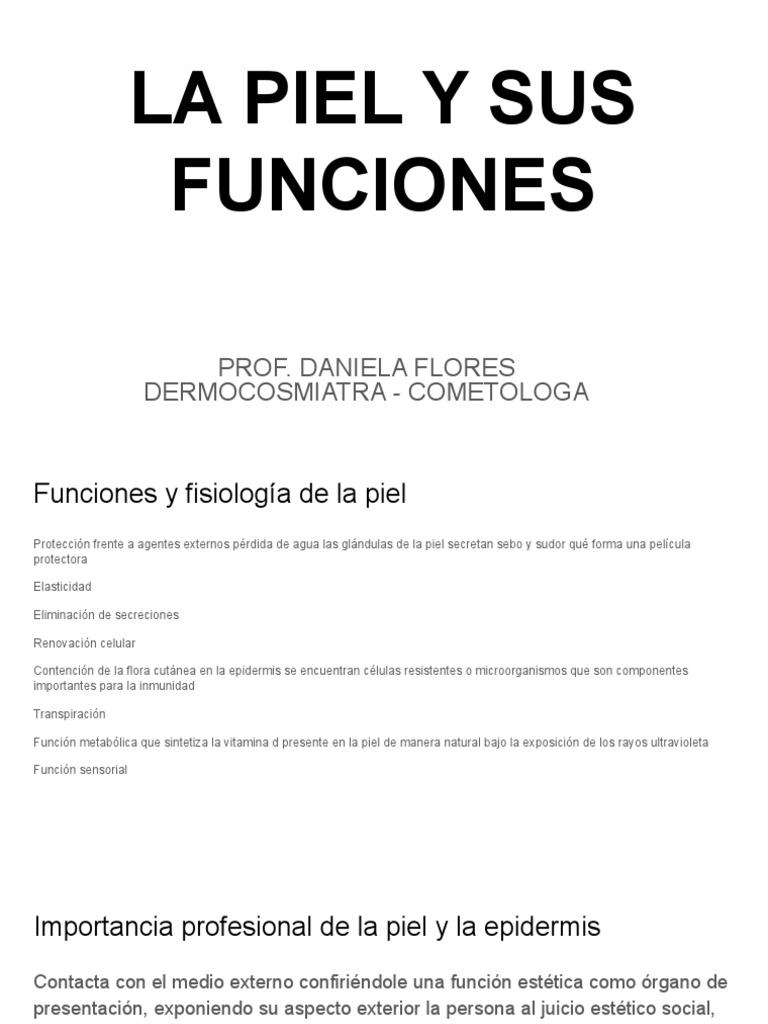 La Piel y Sus Funciones | PDF | Piel | Ceja