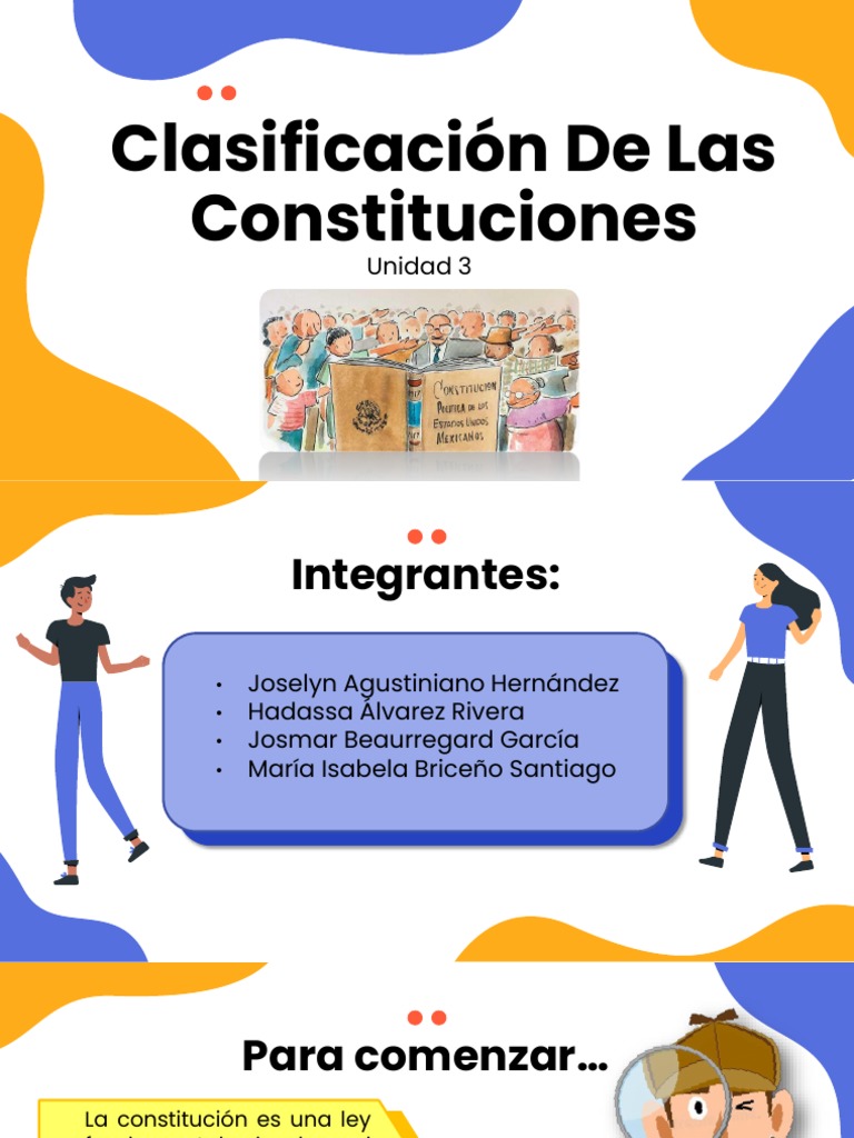 Clasificacion de Las Constituciones Exposición Final | PDF | Constitución | Gobierno