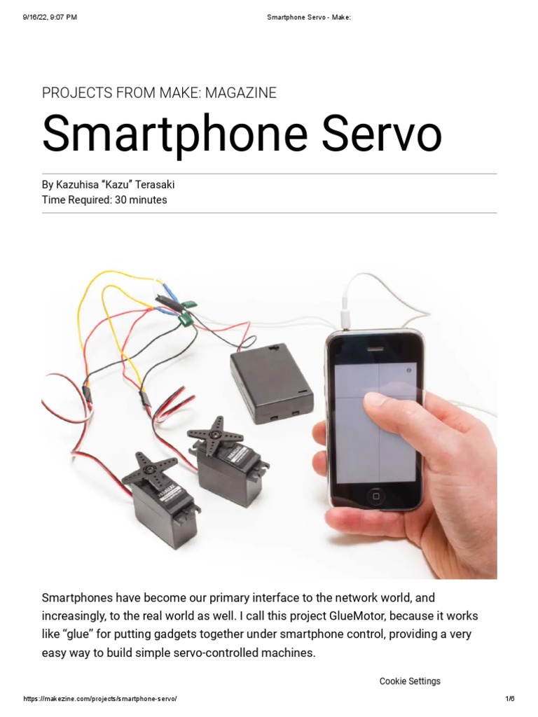 Control Servos Anywhere with Your Smartphone | PDF | Headphones | Ios
