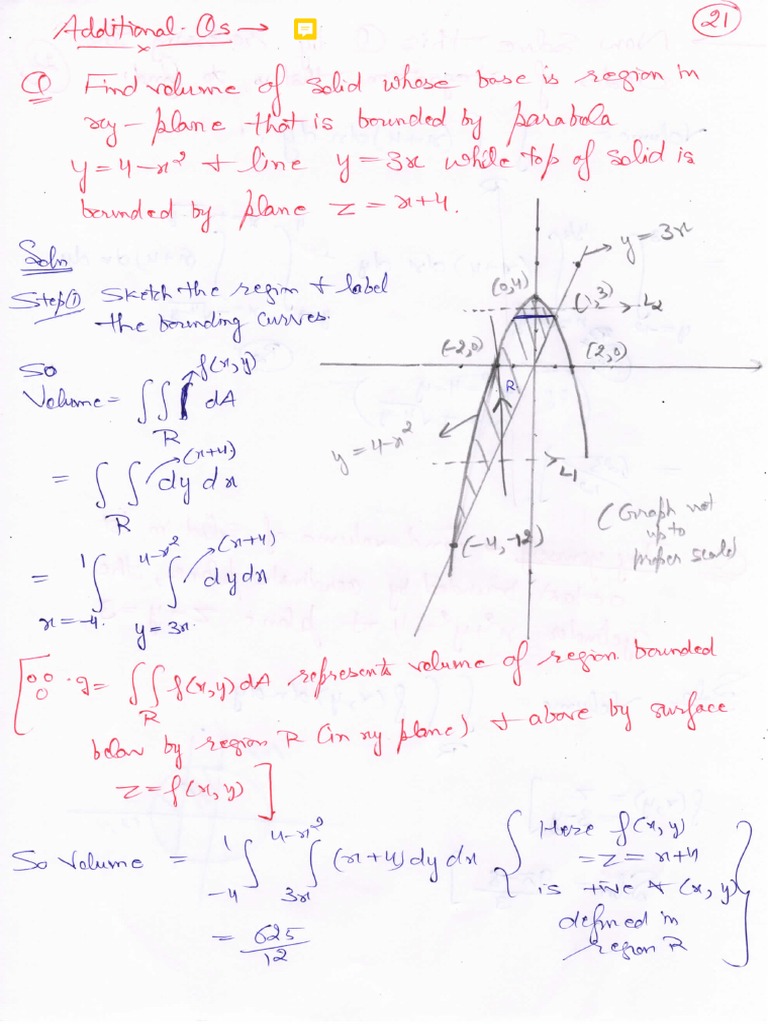Section 13.4 (Triple Integral, Volume Using Double Integral) (UPDATED ...