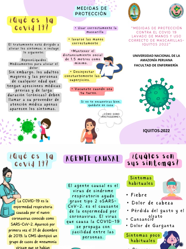 Tríptico Informativo sobre COVID-19 para Niños | PDF | Enfermedades y ...