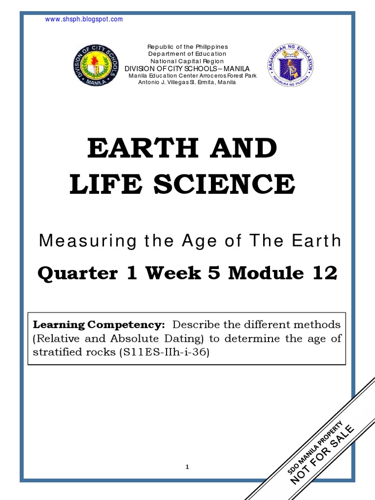 Mod12 - Earth and Life Science (Relative and Absolute Dating) | PDF | Rock (Geology) | Geology