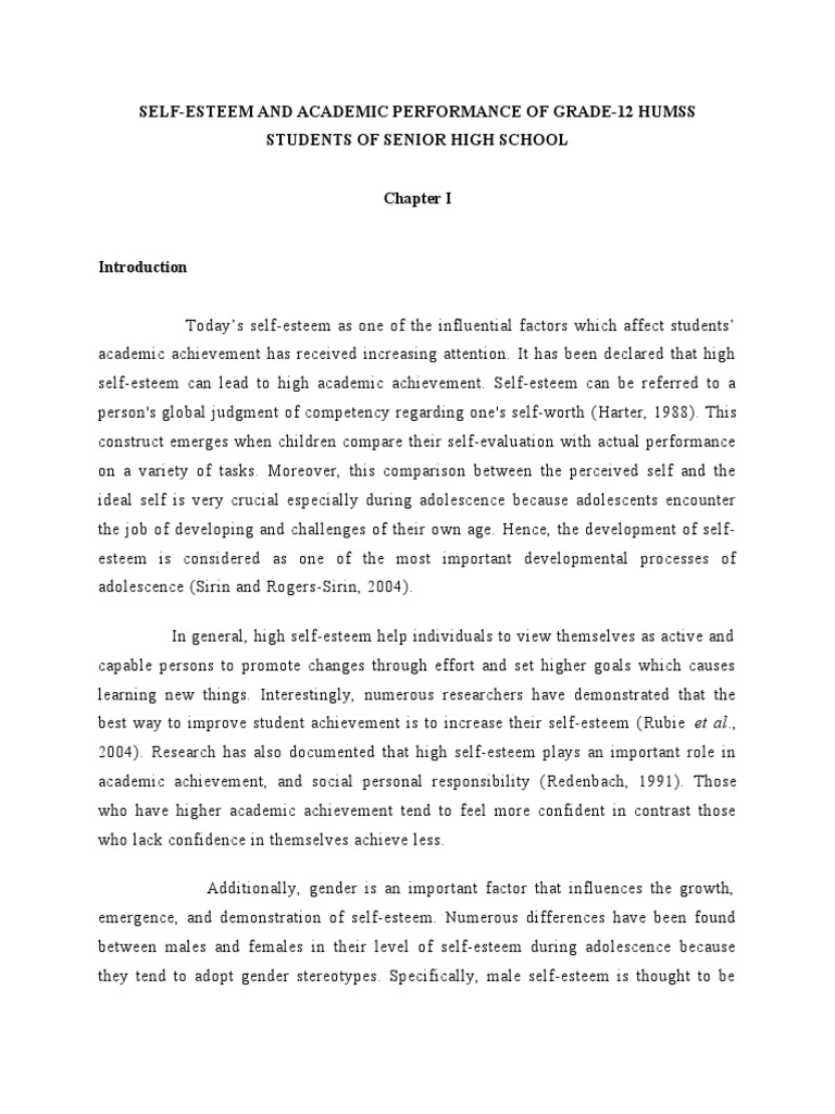 The Relationship Between Self-Esteem and Academic Performance Among ...