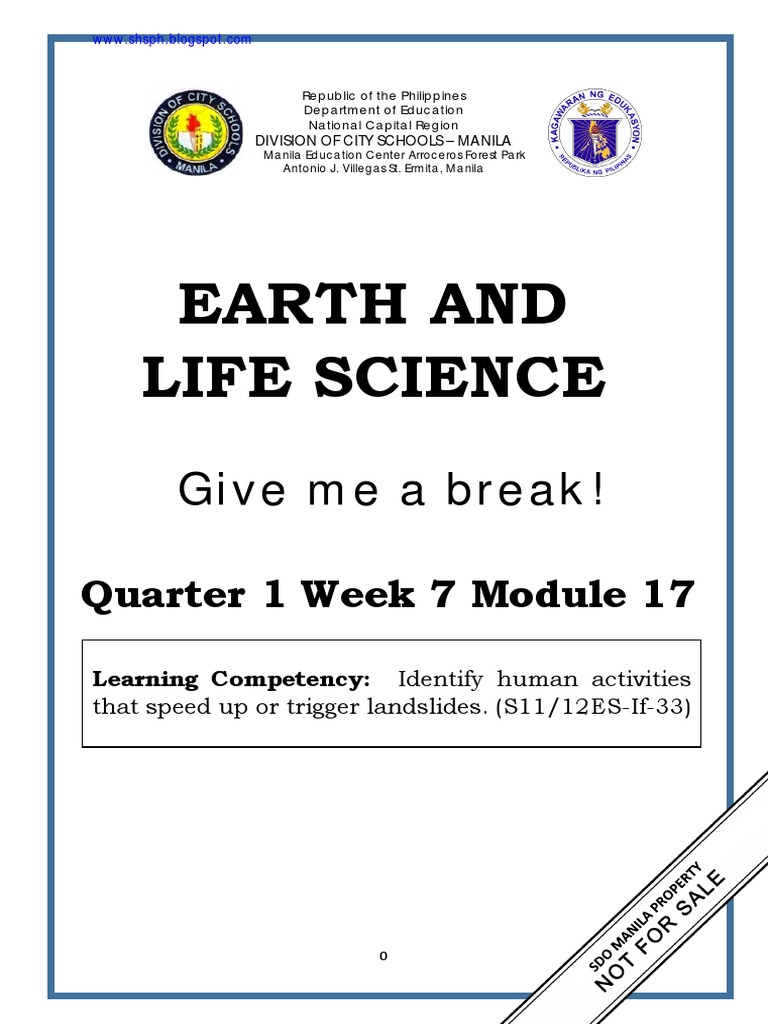 Mod17 - Earth and Life Science (Natural Hazards) | PDF | Landslide | Hazards