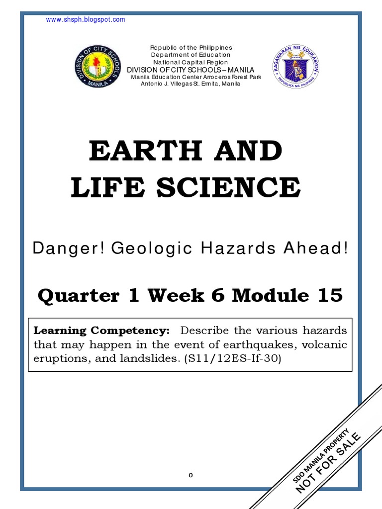 Mod15 - Earth and Life Science (Geologic Processes and Hazards) | PDF ...