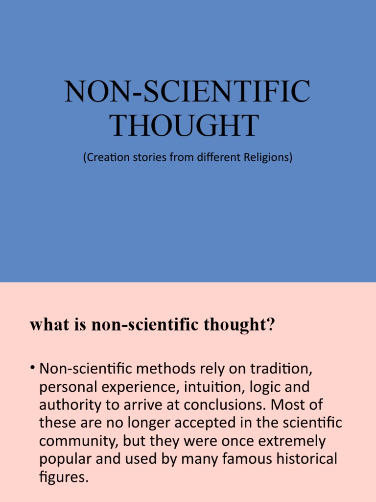 Non-Scientific Thought On The Origin of The Universe | PDF | Genesis ...
