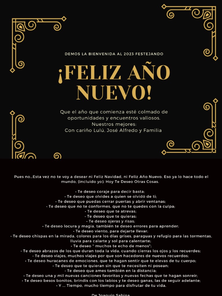 2023 Pues no…Esta vez no te voy a desear ni Feliz Navidad, ni Feliz Año ...