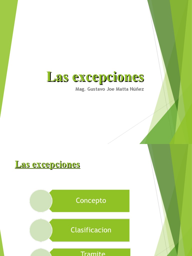 Las Excepciones | PDF | Derecho penal | Ley procesal