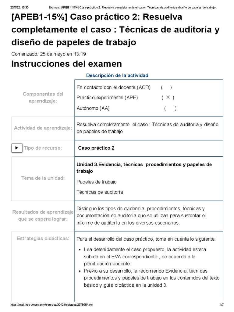 Examen - (APEB1-15%) Caso Práctico 2 - Resuelva Completamente El Caso ... Examen - (APEB1-15%) Caso Práctico 2 - Resuelva Completamente El Caso ...