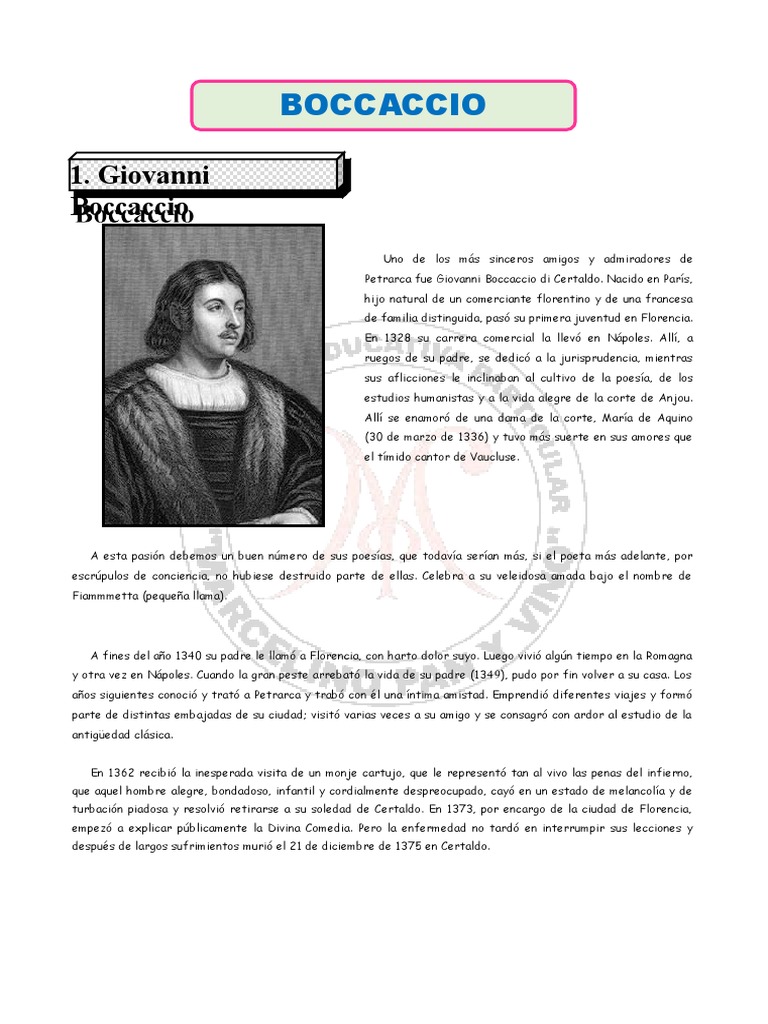 Giovanni Boccaccio | PDF | Giovanni Boccaccio | El decameron