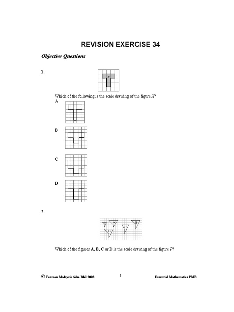 Review Exercise 34 (Objective) | PDF | Triangle Geometry | Space