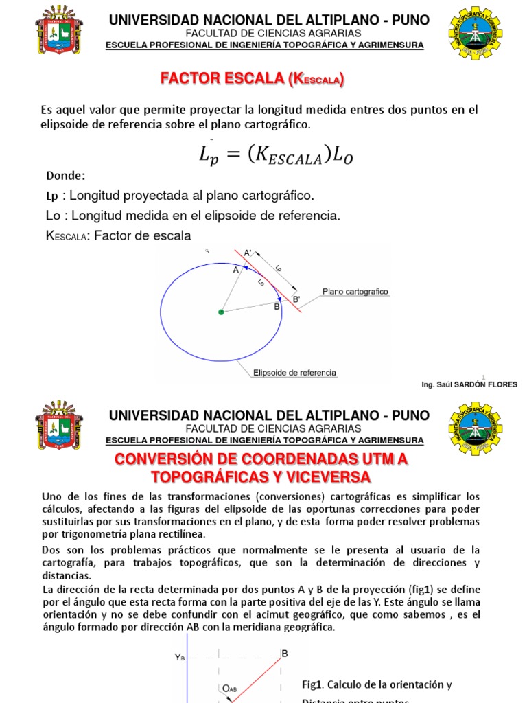 UTMa Topograficas Factor Escala | PDF | Topografía | Agrimensura