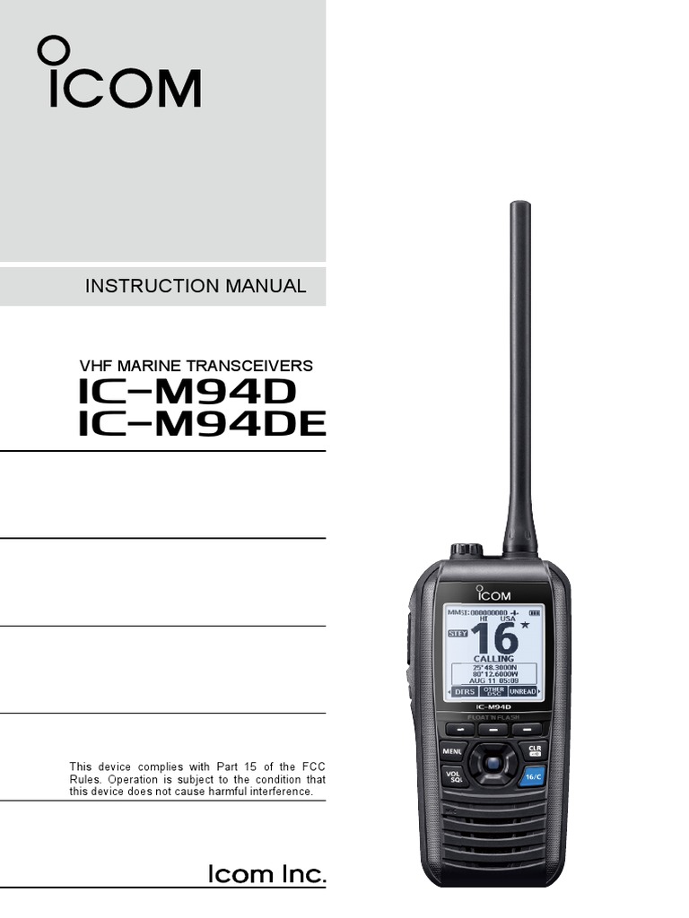 Ic-M94d M94de Eng Im Eng 2 20210219 | PDF | Radio | Electromagnetic ...