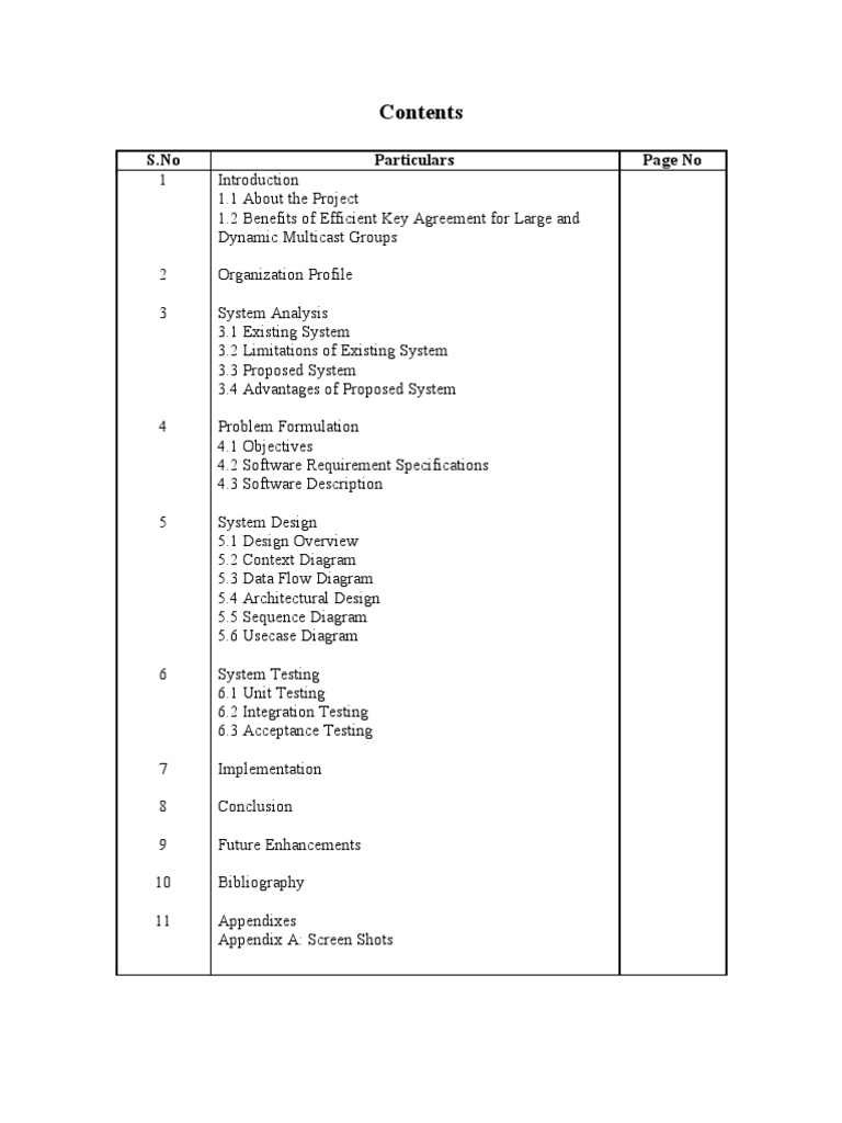 S.No Particulars Page No | PDF | Internet Protocols | Java (Programming Language)
