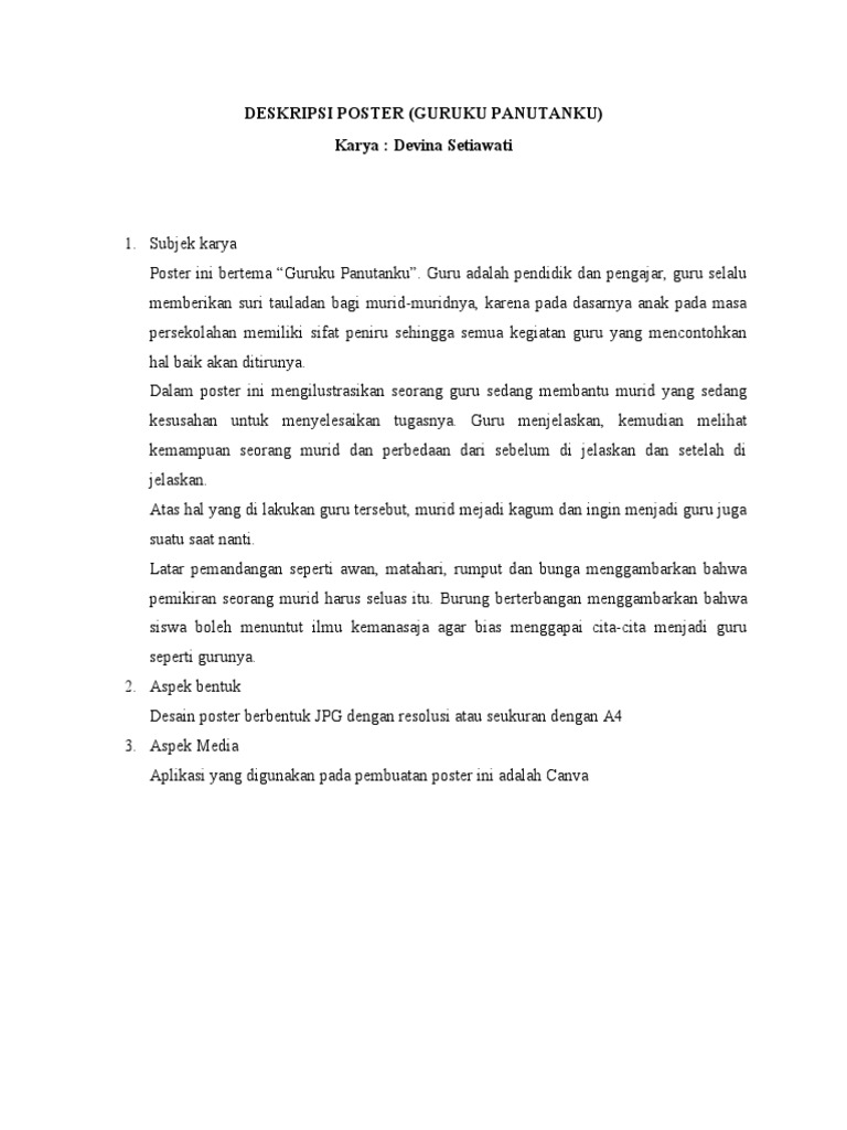 Deskripsi Poster | PDF