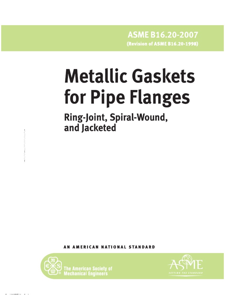 Asme B 16.20 2007 | PDF