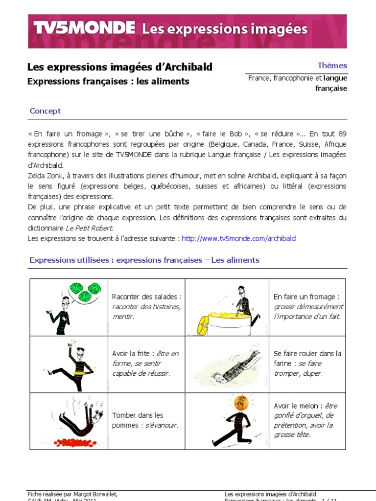 Les expressions imagées d’Archibald