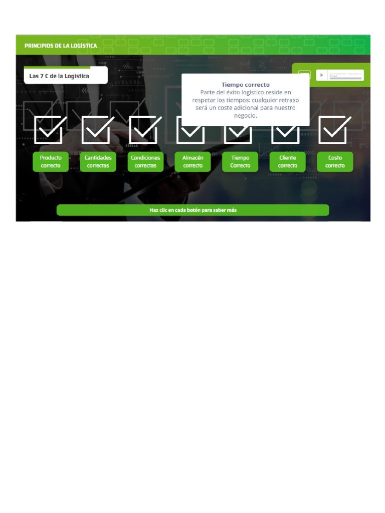 Las 7 C de La logistica-TIEMPO CORRECTO | PDF