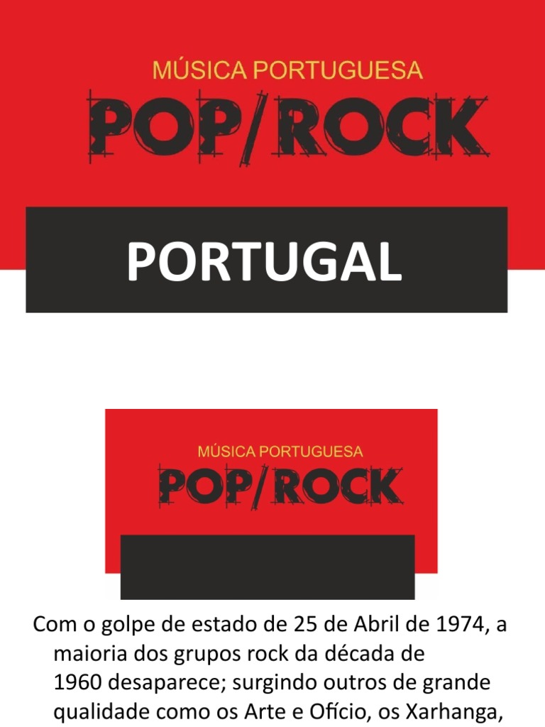 Pop-Rock em Portugal | PDF | Música contemporânea | Subgêneros musicais