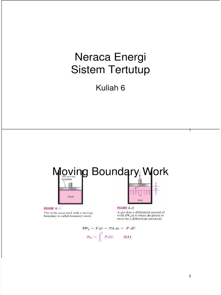 Neraca Energi Sistem Tertutup | PDF