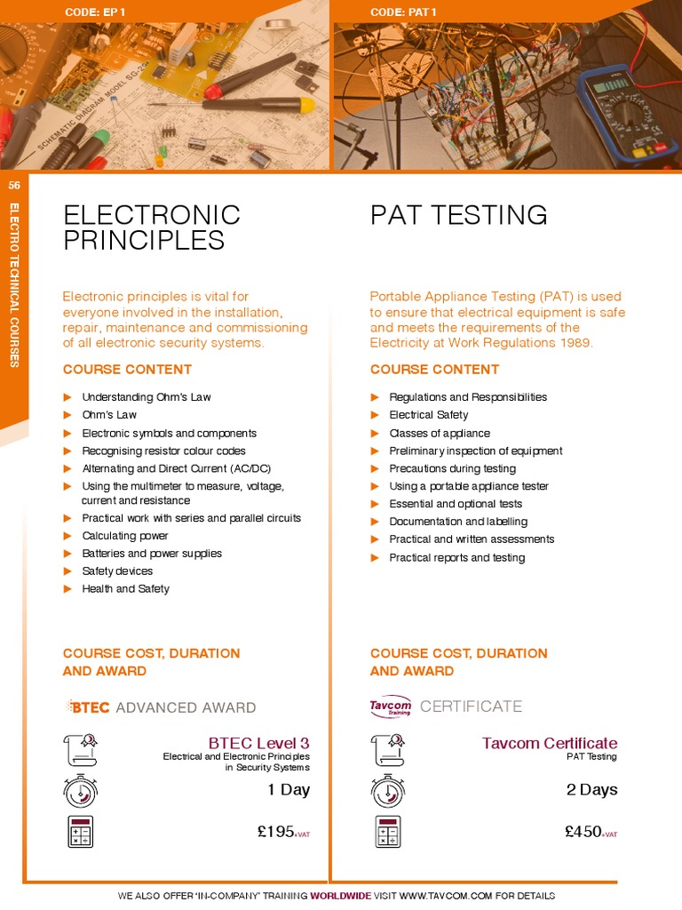 Electronic Principle and PAT Testing | PDF | Physical Quantities ...
