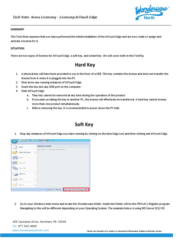 Tech Note - InTouch Edge Licensing - Installing and Activating Your ...