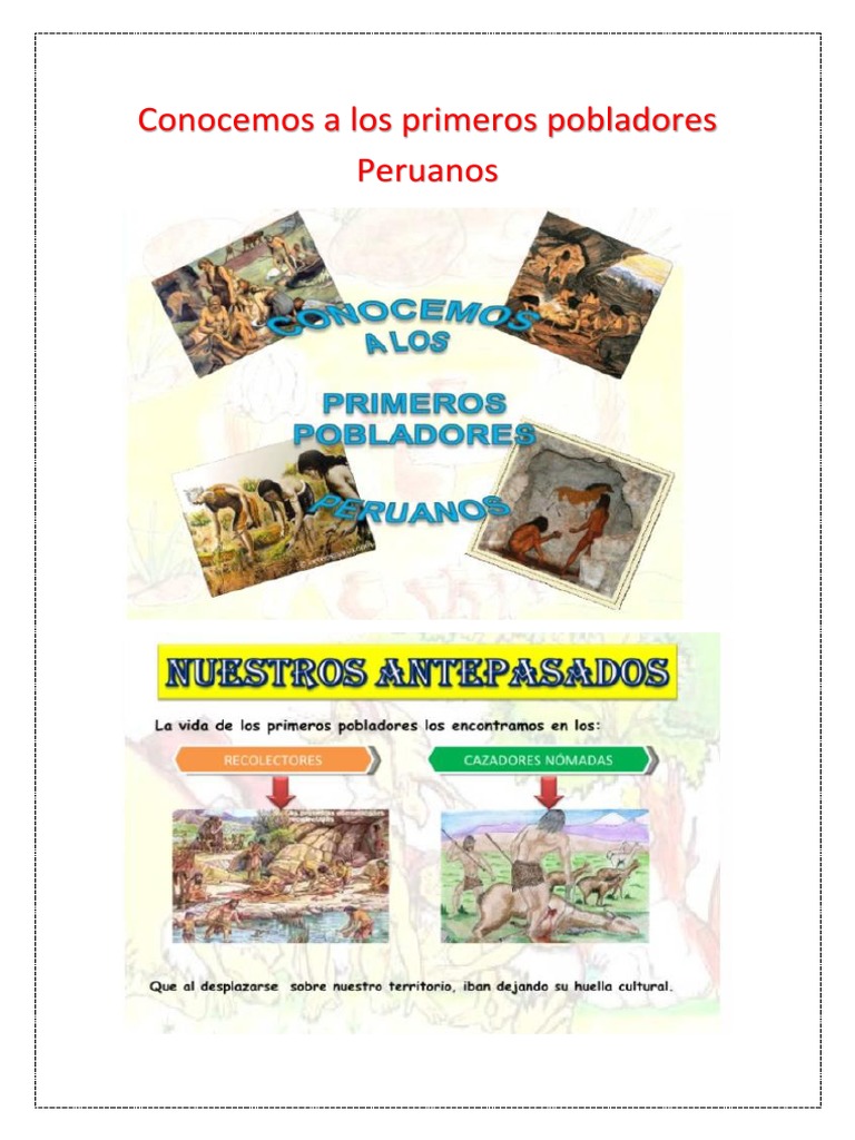 Historia Del Peru Tema 2 Conociendo A Los Primeros Pobladores Peruanos ...