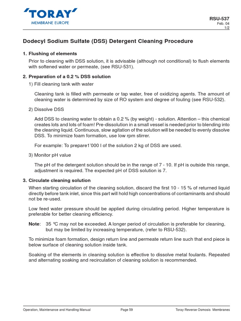Manual de Limpieza Con DSS | PDF | Water | Respiratory System