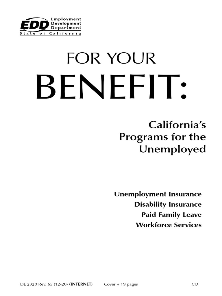 CA Unemployment Benefit Guide | PDF | Résumé | Social Security ...
