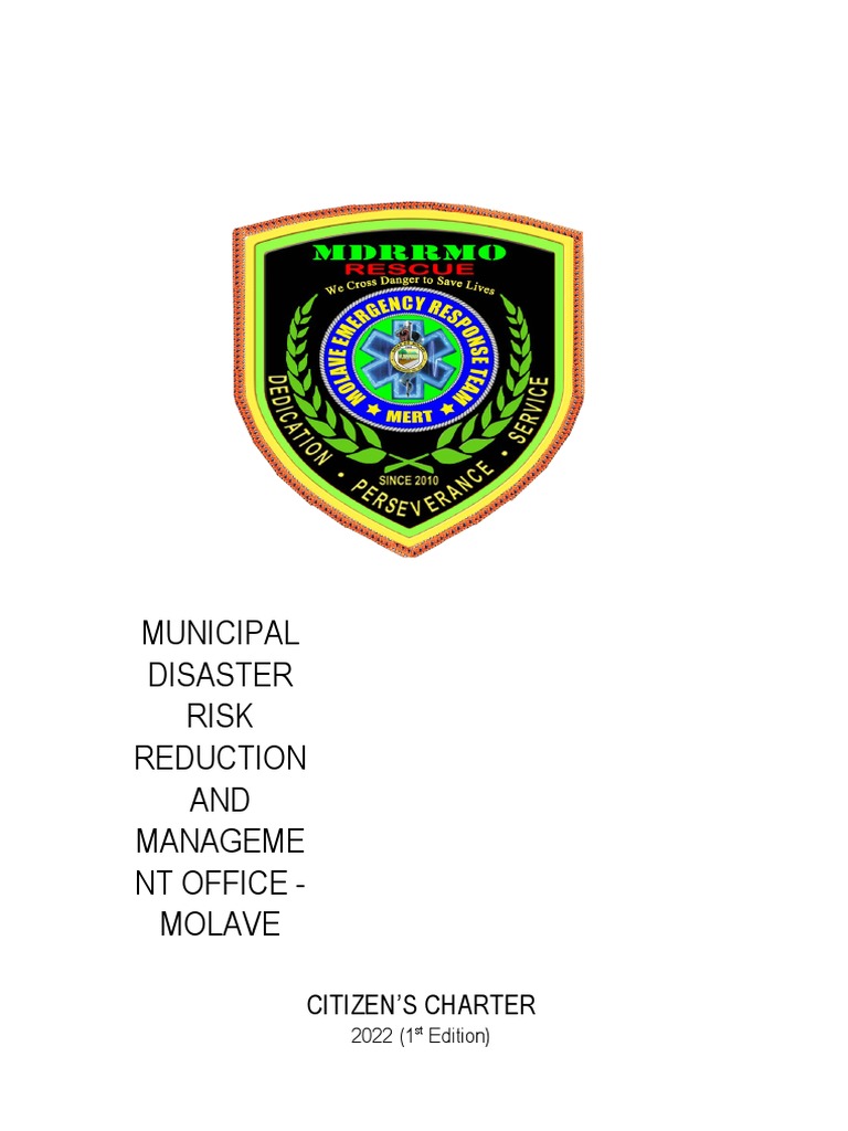 Citizens Charter MDRRMO | PDF | Emergency Management | Safety