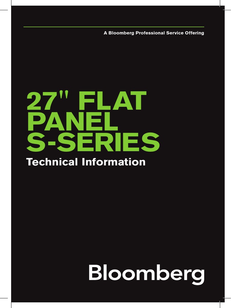 Bloomberg_27-inch_Flat_Panel_Display_BFP200-27_fixed | PDF | Computer ...