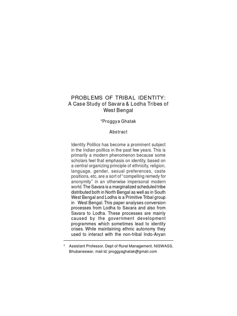 Lodha Savara | PDF | Tribe | South Asia