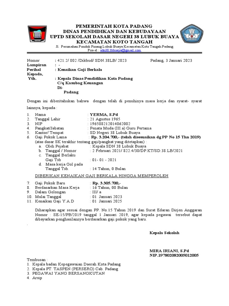 Contoh SK Berkala | PDF