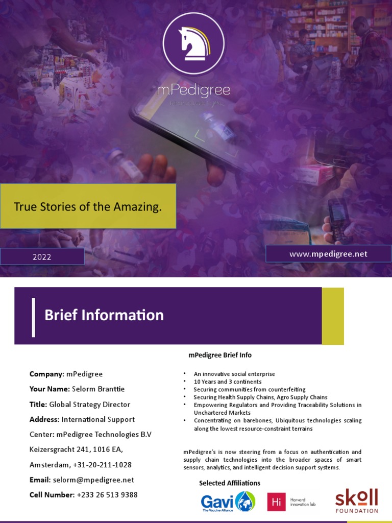 The Mpedigree Story March 2022 | PDF | Mobile App | Analytics