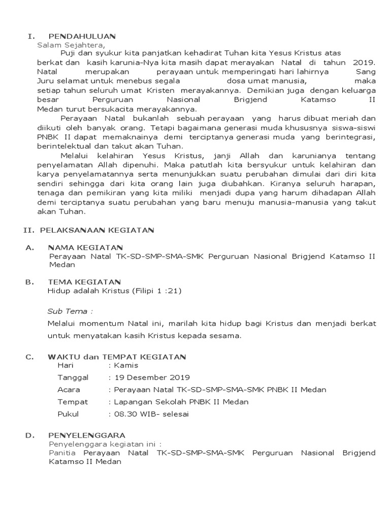 LPJ Natal Naposo | PDF