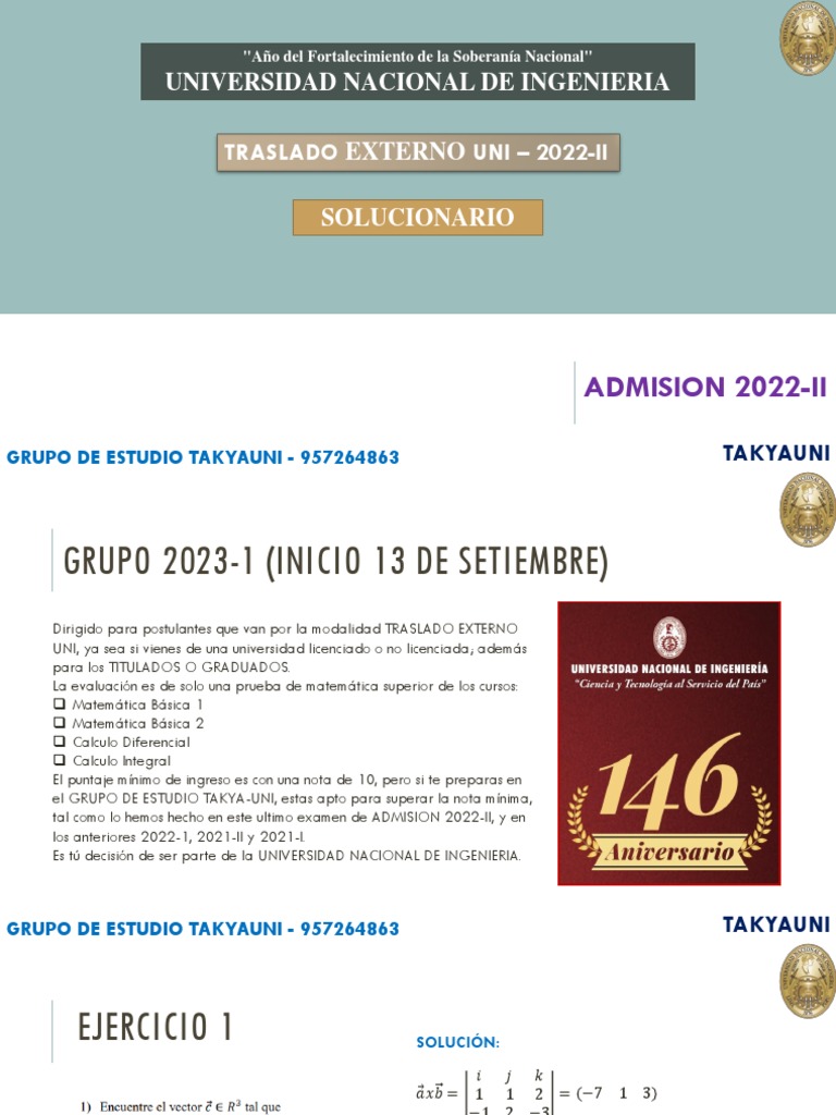 Solucionario Admision Uni 2022-Ii | PDF | Triángulo | Pendiente