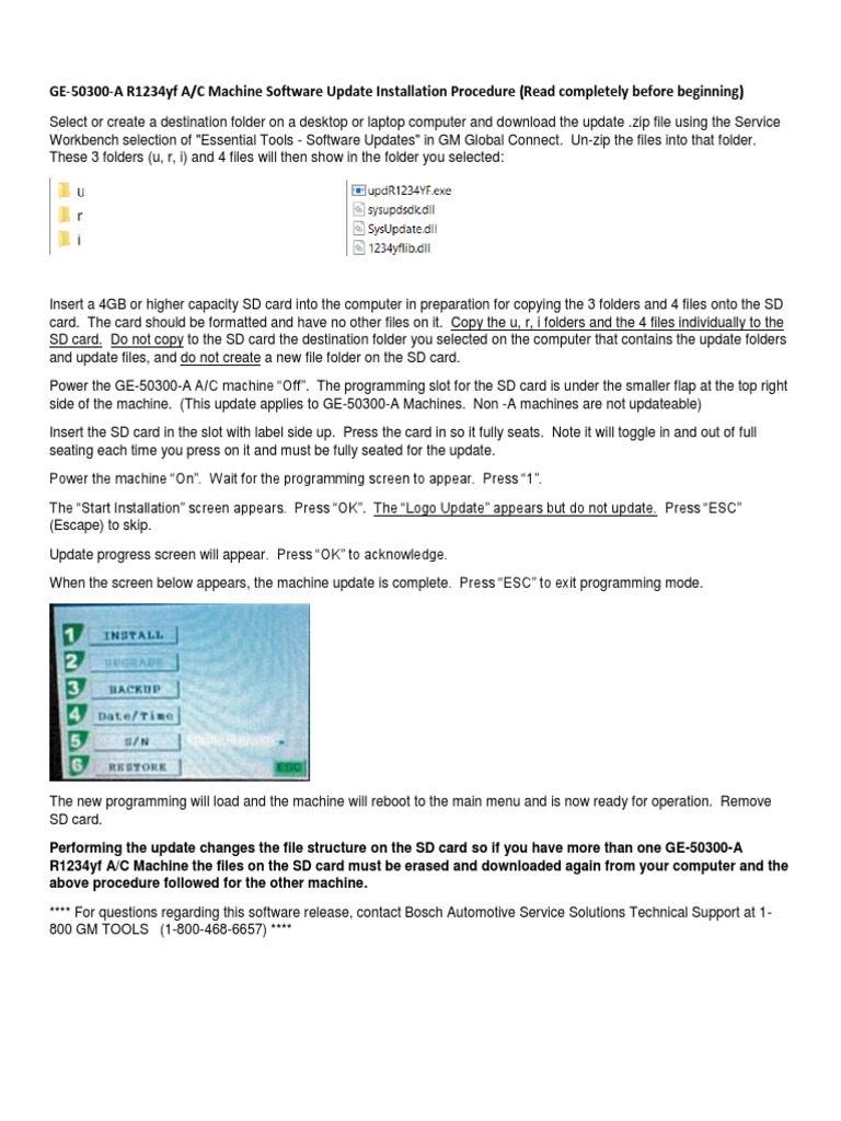 GE-50300-A AC Machine Software Update Installation | PDF | Computers
