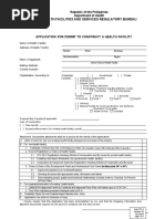 Revised Application Form DOH-HFSRB-QOP-01 Form1 | PDF | Surgery | Hospital