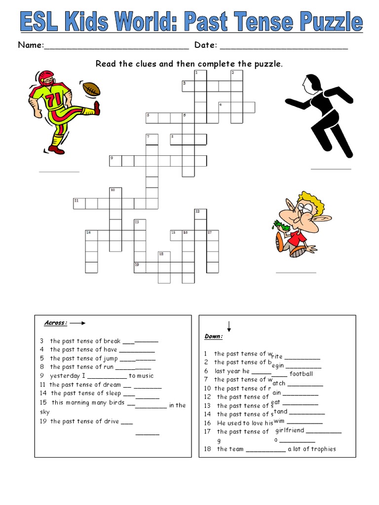 Past Tense Puzzle Worksheet | PDF