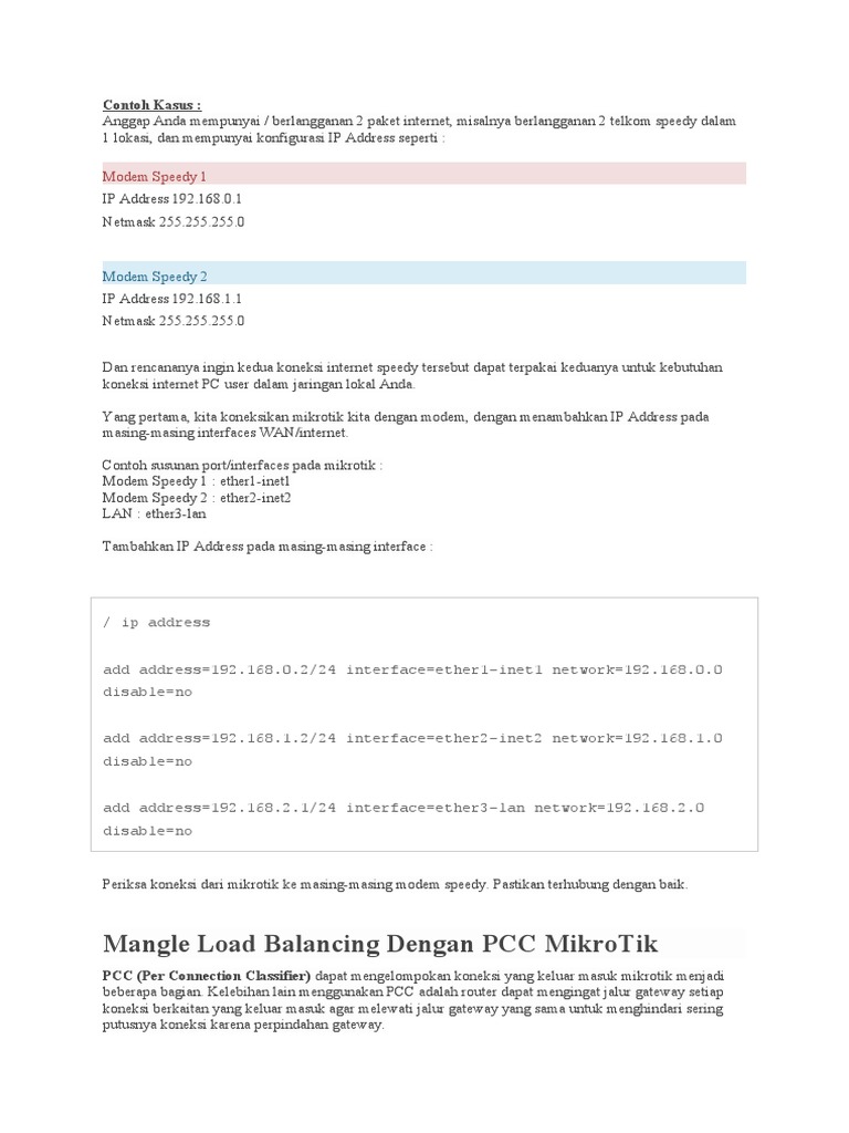 Load Balancing Metode PCC | PDF