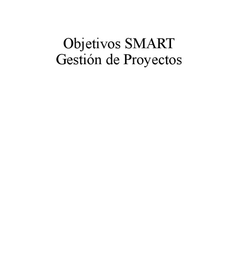 Objetivos SMART | PDF | Negocios