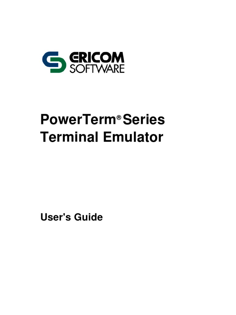Powerterm Series Terminal Emulator: User'S Guide | PDF | Computer ...